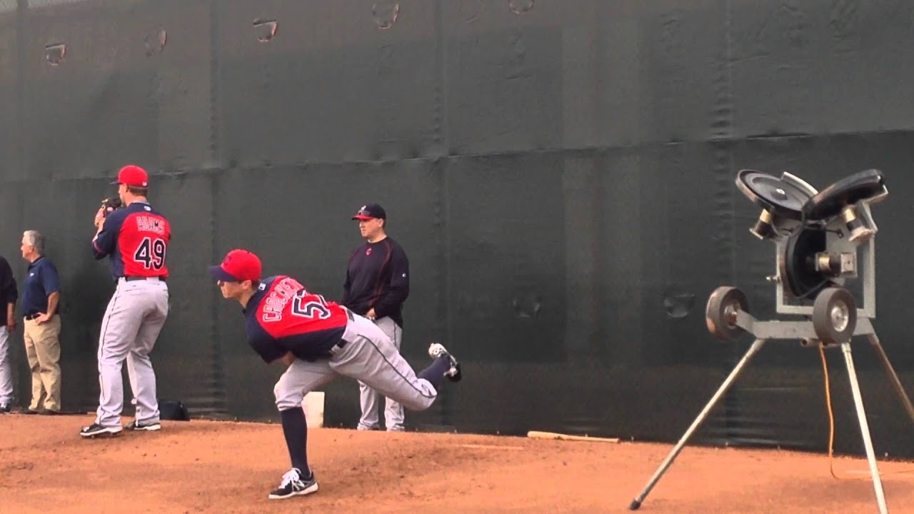 Kyle Crockett, bullpen session 2015 - YouTube