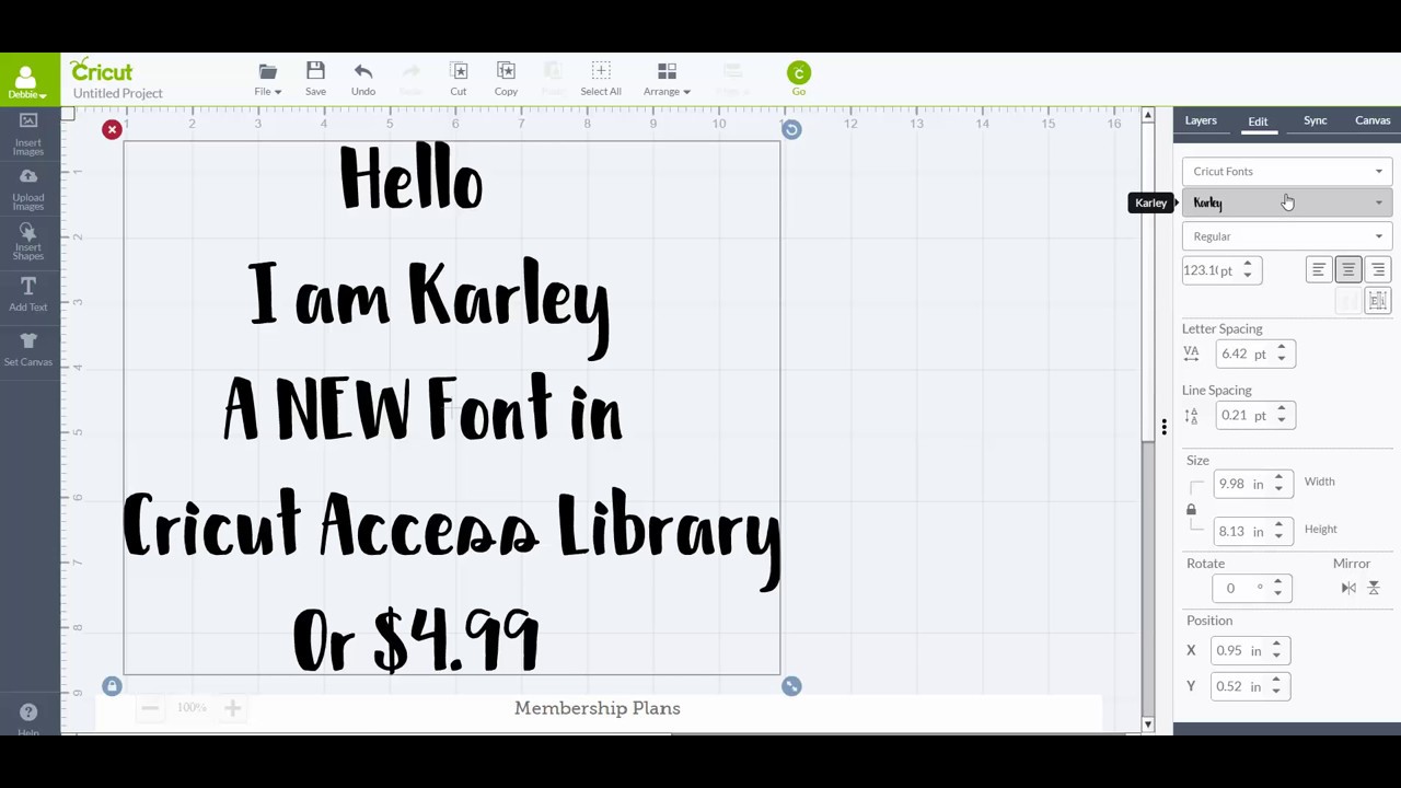 New Karley Font and Cricut Subscriptions - YouTube