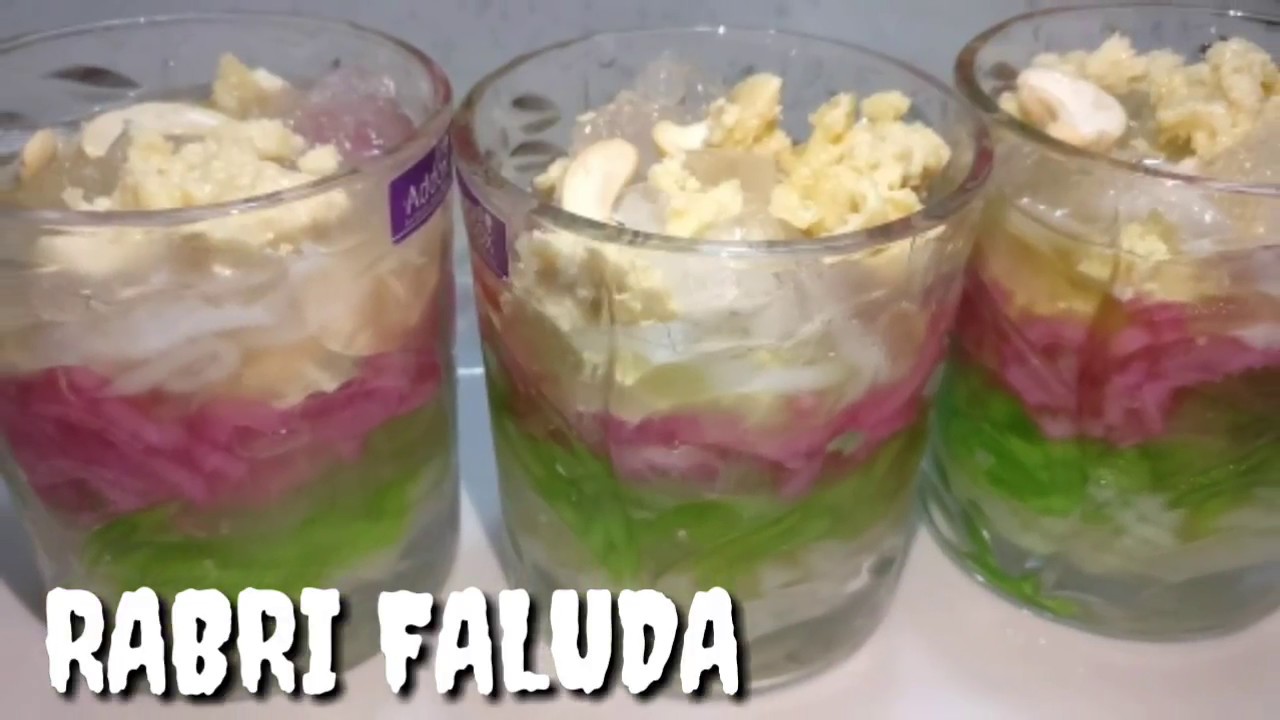 तीन रंग का फालूदा । Faluda | Tri colour faluda and Rabri Faluda Recipe ...