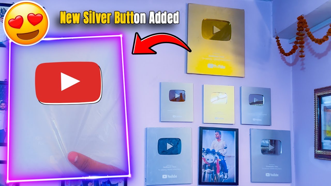 New! Silver Play Button Added | Silver Play Button New Size | New ...