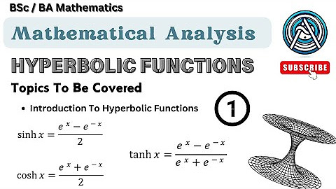Calculus || Hyperbolic Functions - YouTube