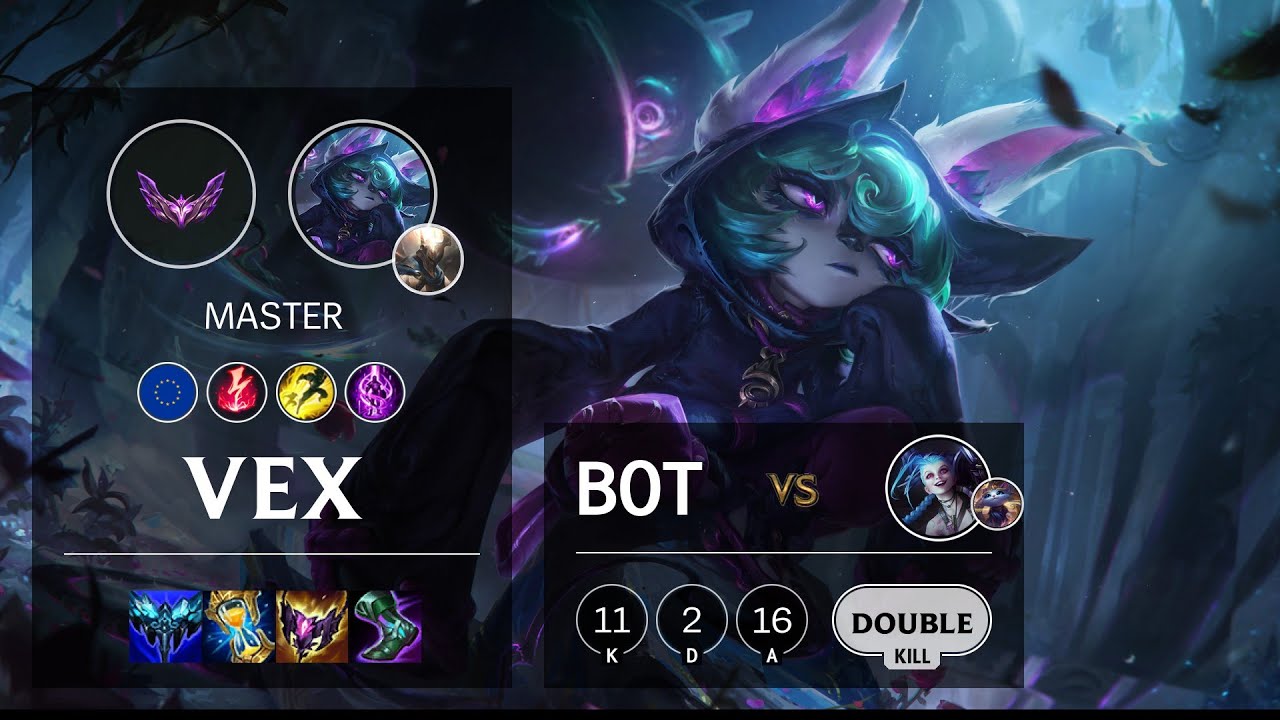 Vex Bot vs Jinx - EUW Master Patch 12.1 - YouTube