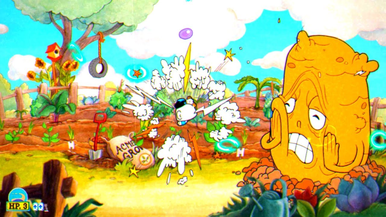 Cuphead | The Root Pack in "BOTANIC PANIC!" | Record - 23 sec. - YouTube