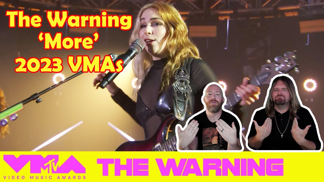 Musicians react to hearing The Warning Performs "More" | 2023 VMAs ...