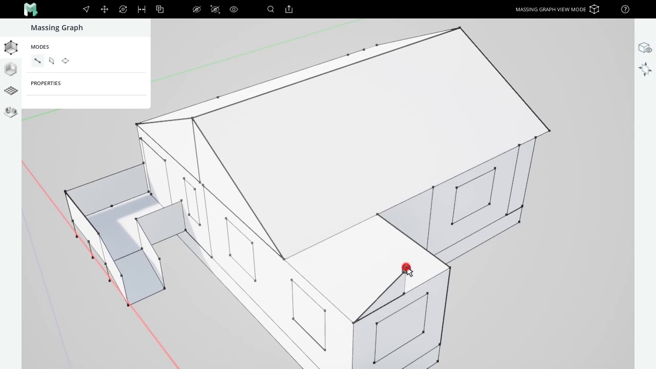 Modumate Tutorials Ch.1 Massing Graph Draw a Roof - YouTube