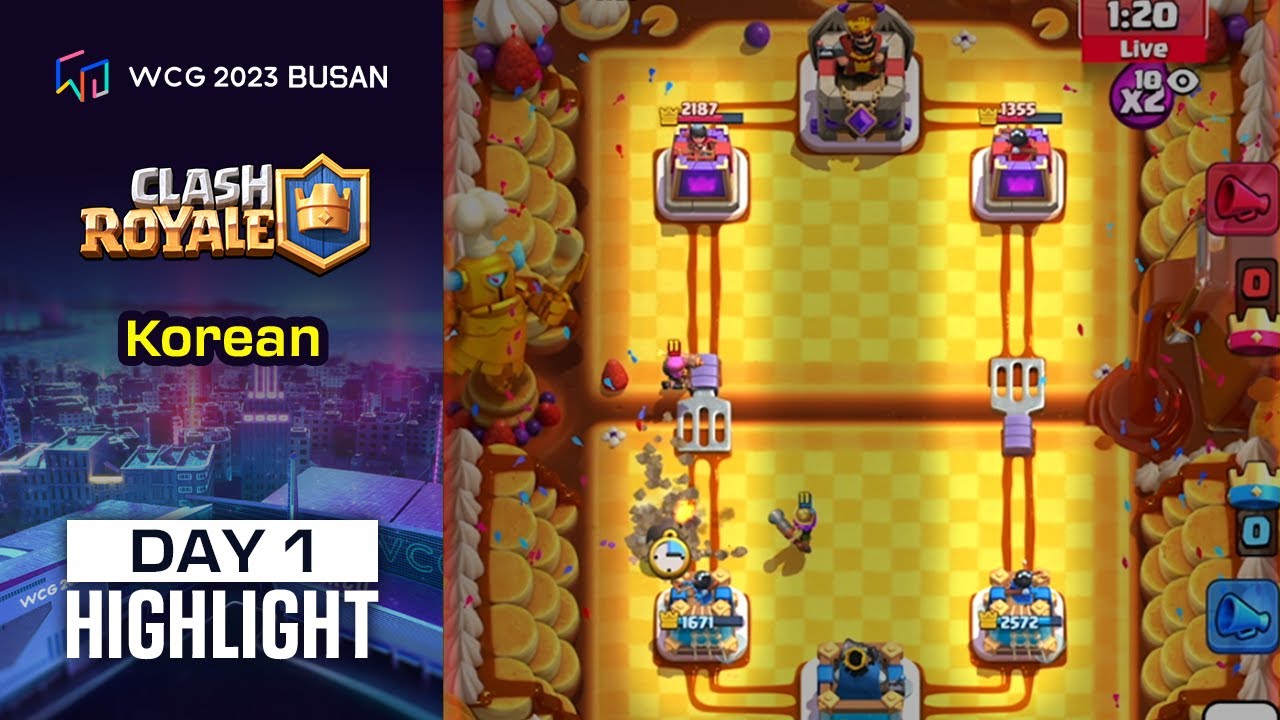 [KR] 하이라이트 l WCG 2023 BUSAN GRAND FINAL 클래시로얄 l DAY 1 - YouTube
