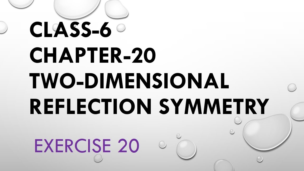 Class 6 Chapter-20 Two-Dimensional Reflection Symmetry Exercise 20 ...