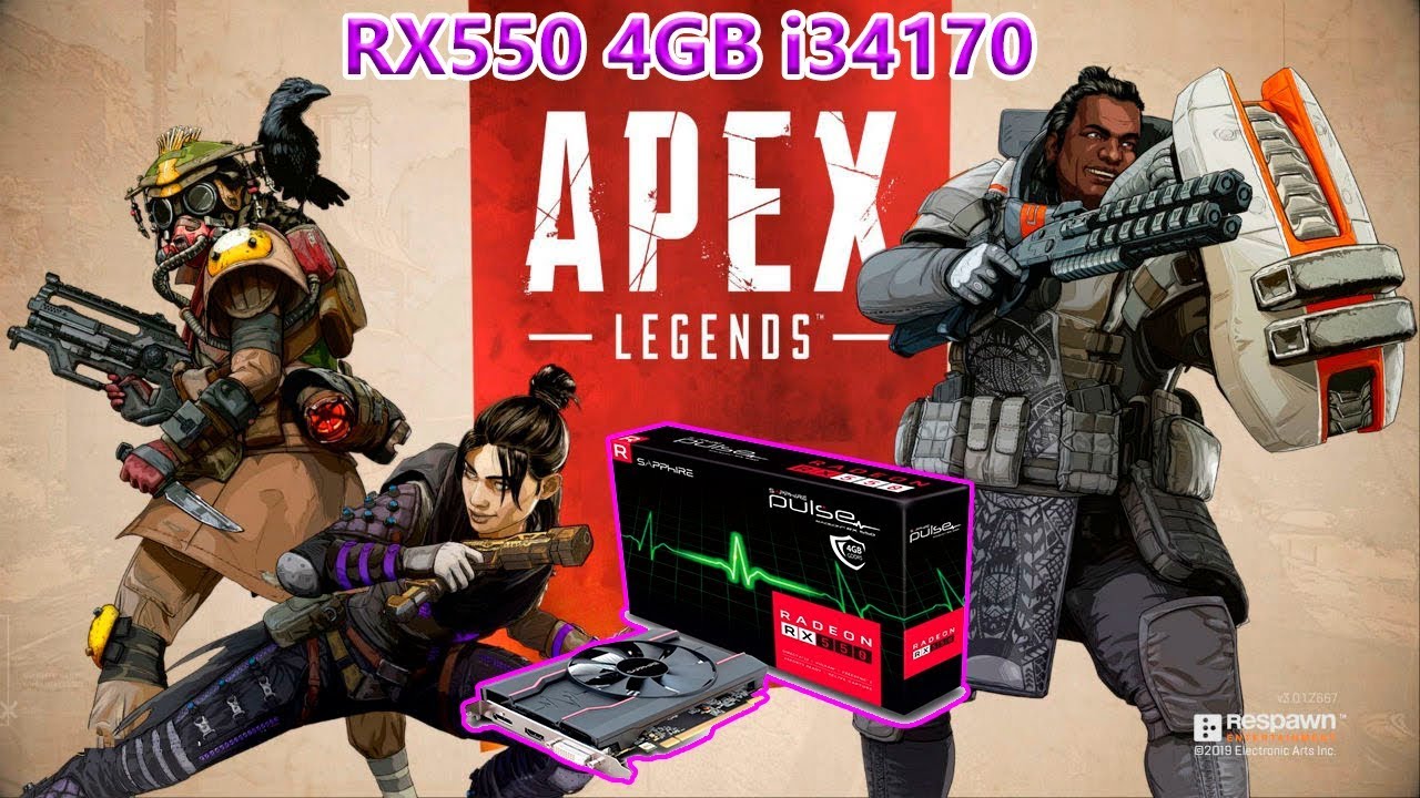 APEX LEGENDS RX 550 4GB I3 4170 TESTE FPS 768P ALTO MINIMO. - YouTube