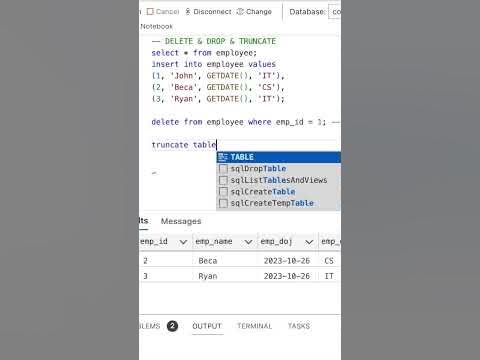 How to DROP a Table in SQL | How to use DELETE command in sql - YouTube