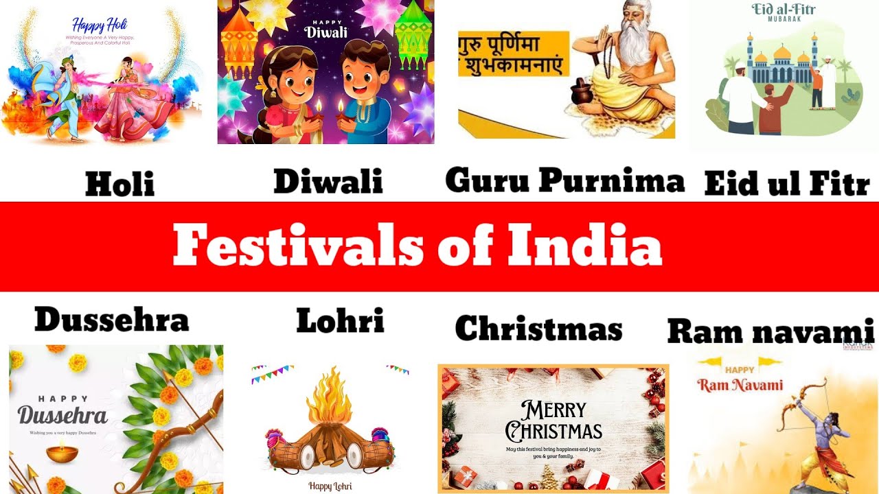 20 Indian Festivals Name in Hindi and English #vocabulary # ...