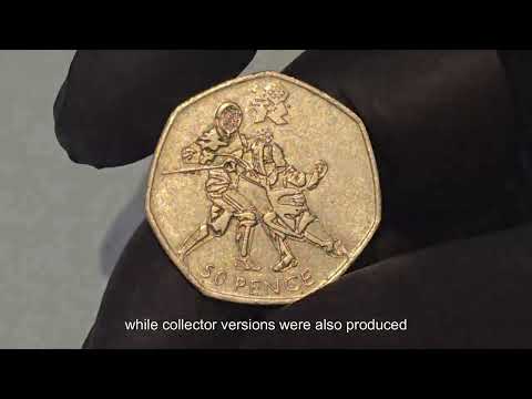 ENGLAND || 2011 LONDON OLYMPIC FENCING 50 PENCE COIN. #kacoin#history #oldcoins #rarecoins #london