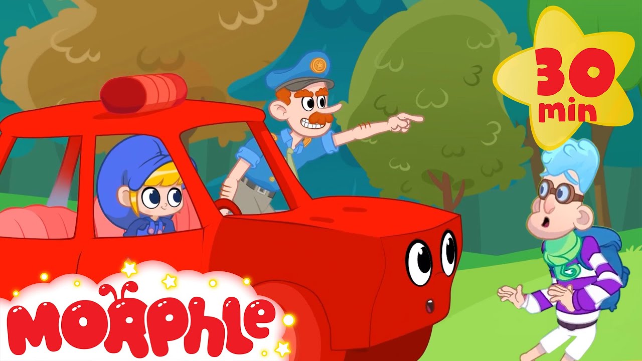 My Red Police Car | Morphle Vehicles | @Morphle TV | Mila and Morphle ...