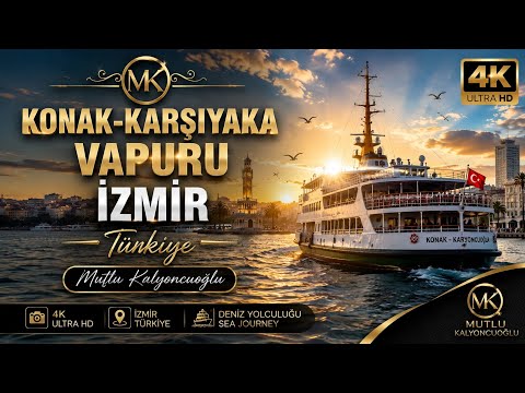 🇹🇷 KONAK – KARŞIYAKA VAPURU | İZMİR, Türkiye 🇹🇷 | 4K UHD Ferry Journey | Relaxing Travel, 20.07.2026