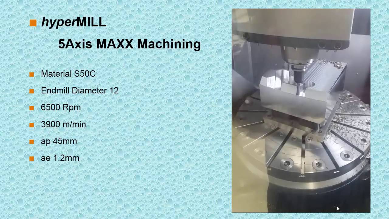 Hypermill 5Axis Roughing Maxx Machining - YouTube