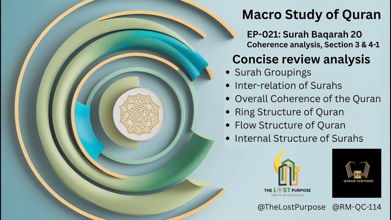 021 | Nazm of Quran | Macro Studies | Surah Baqarah | Section 3 & 4-1 ...