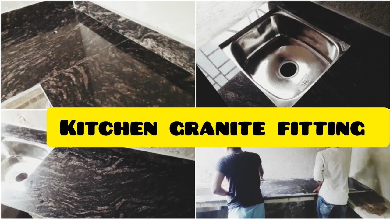 kitchen countertop granite installation//easy granite fitting kitchen ...