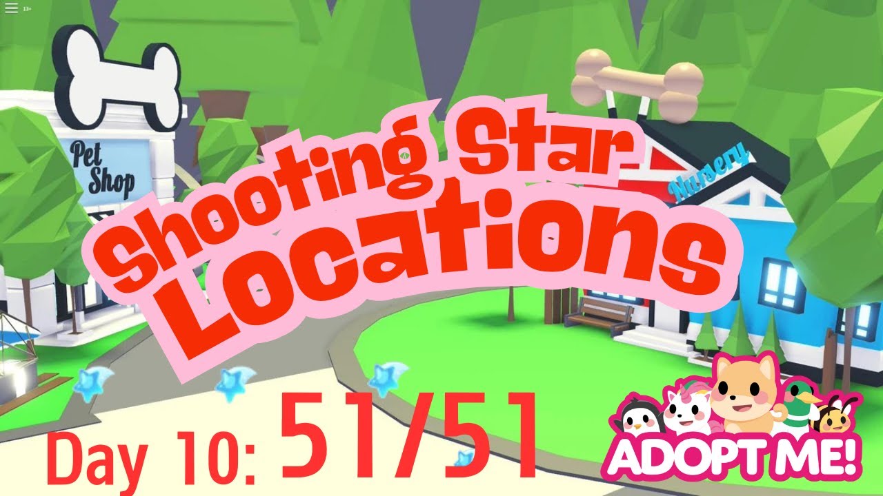 Day 10 Shooting Star Locations | Adopt Me | Roblox - YouTube