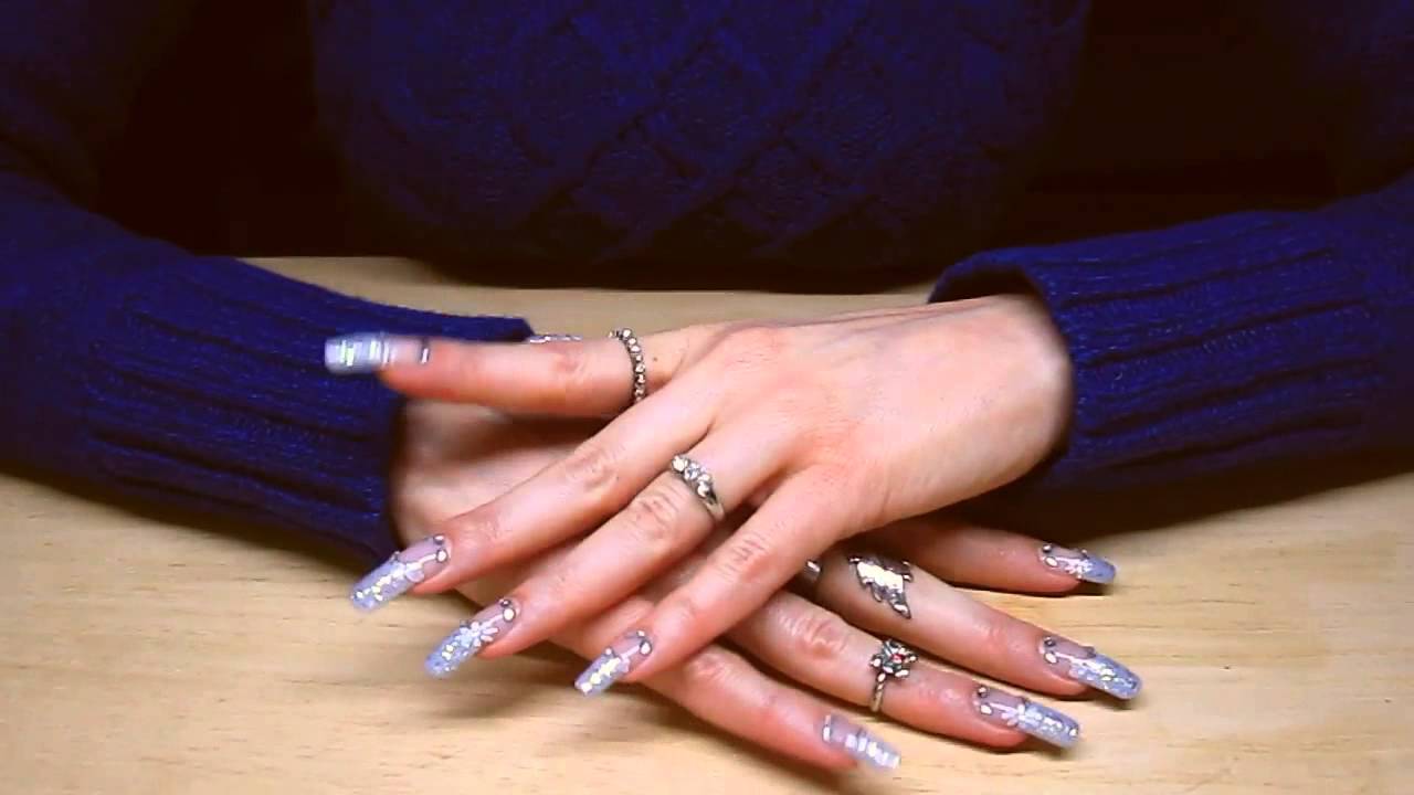 Naila Nails tapping with her perfect long nails (video 1) - YouTube