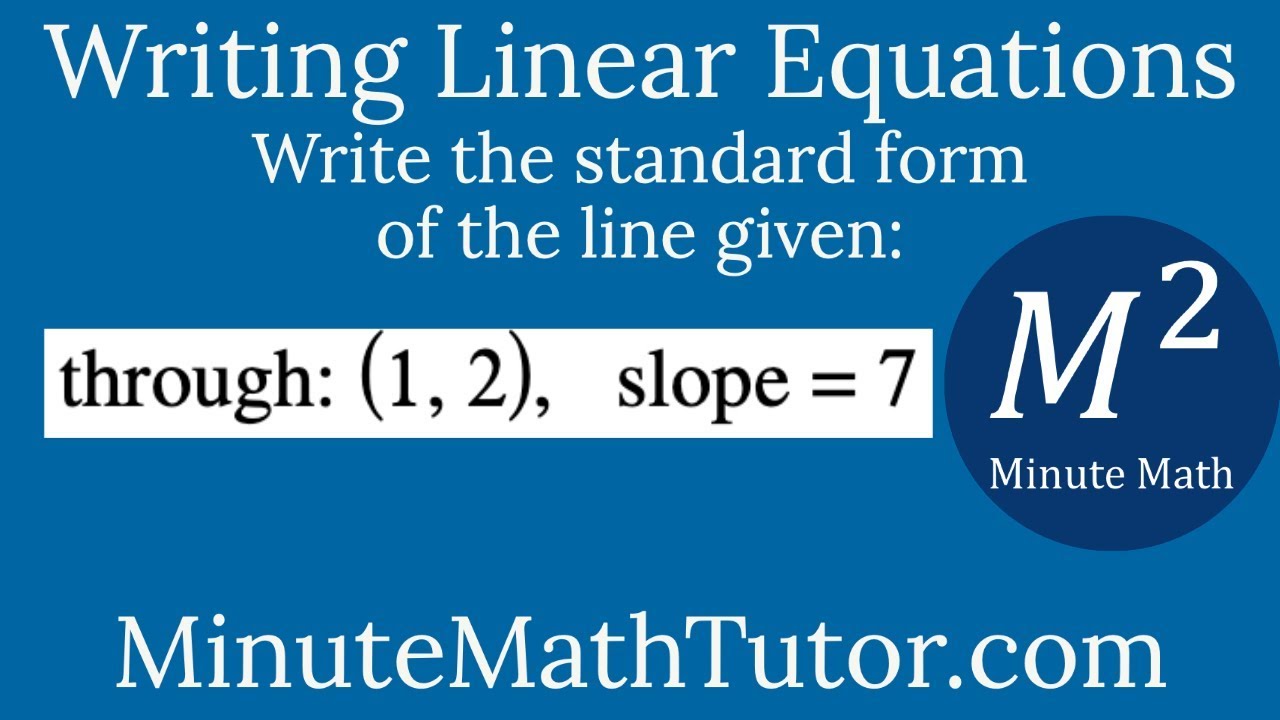 Write The Standard Form Of The Equation Of The Line Given Through 1 2 Write The Standard Form Of The Equation Of The Line Given Through 1 2