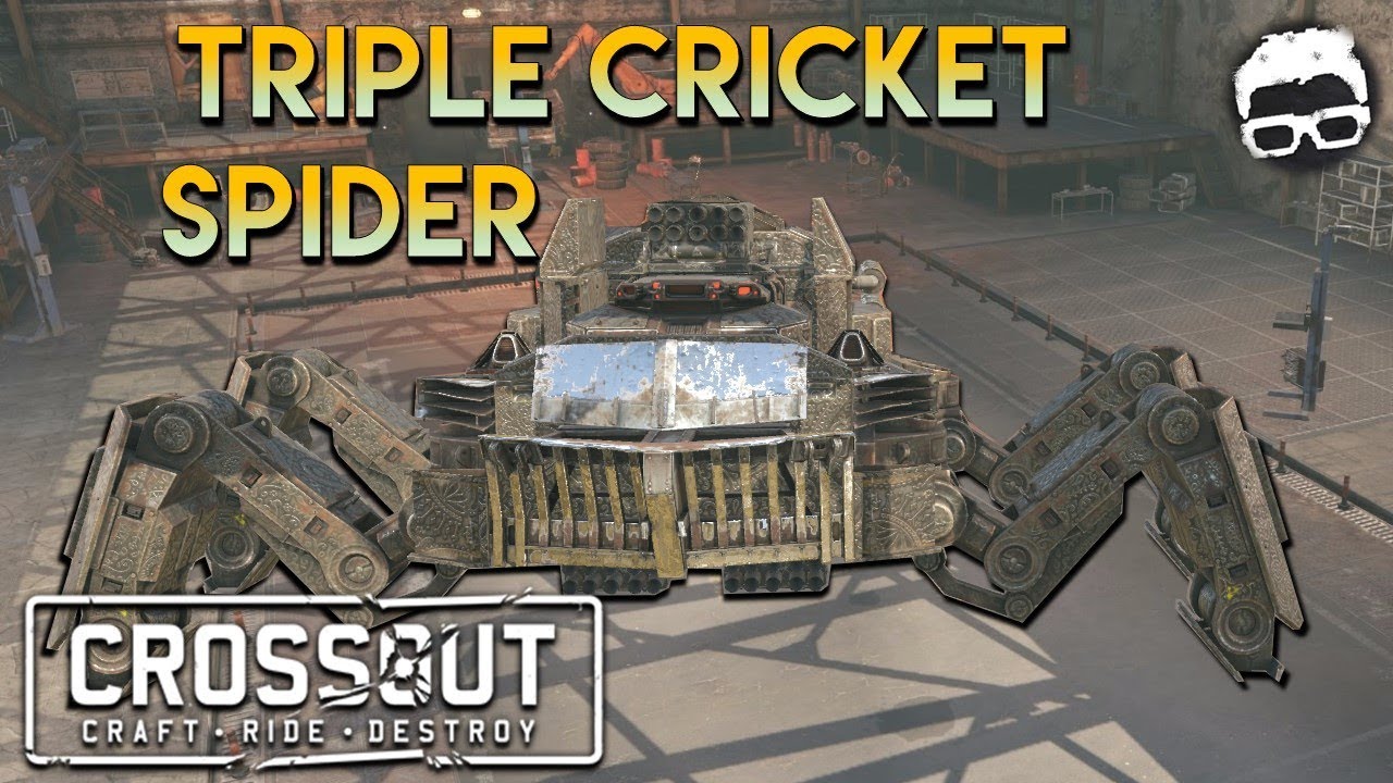 Crossout -- Triple Cricket Steppe Spider Crab 3.0 Build - YouTube