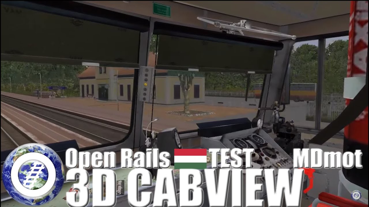 Open Rails 3D Cab test - Hungarian DMU MÁV MDmot - YouTube
