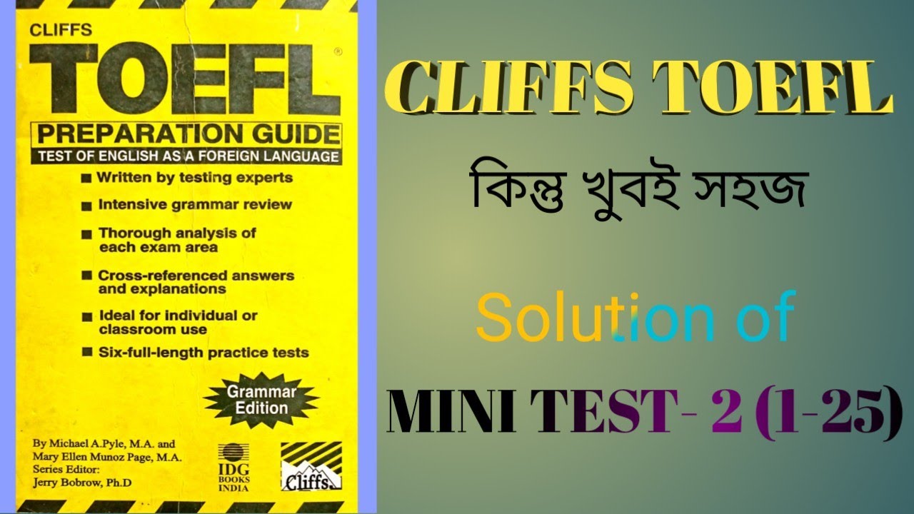 Cliffs Toefl Solution Of Mini Test 2 1 25 YouTube cliffs-toefl-solution-of-mini-test-2-1-25-youtube