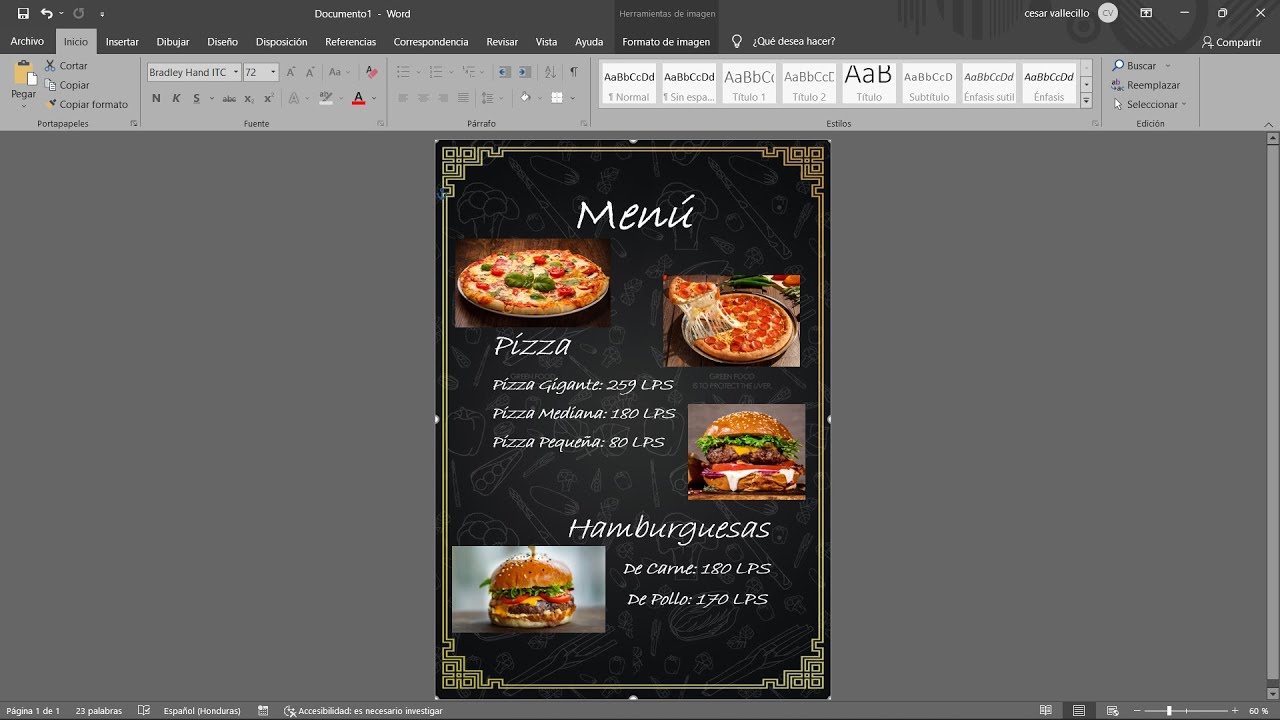 Como crear un menú en word - YouTube