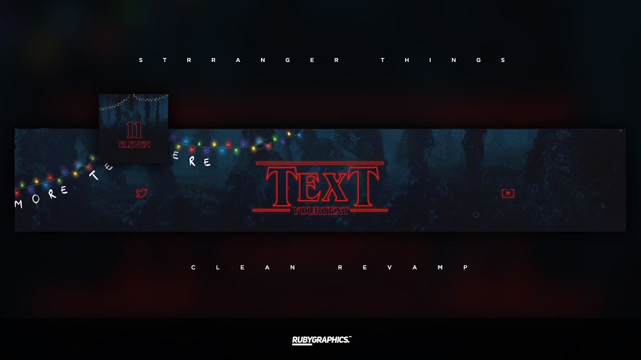 FREE GFX: Free Photoshop Revamp | Banner Template: Clean 2D Stranger ...