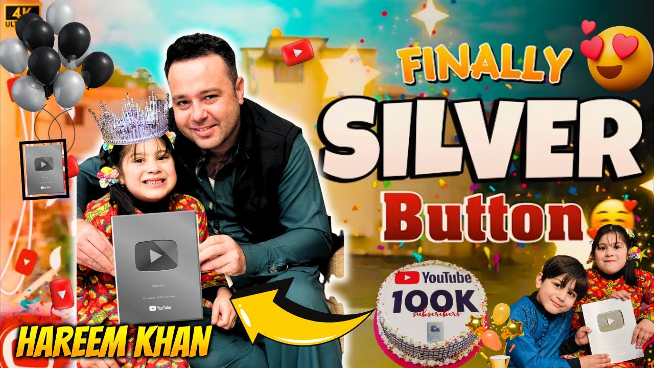 Finally Hareem Khan Ka Silver PlayButton Agya😍 | Silver Playbutton | Hareem Khan - YouTube
