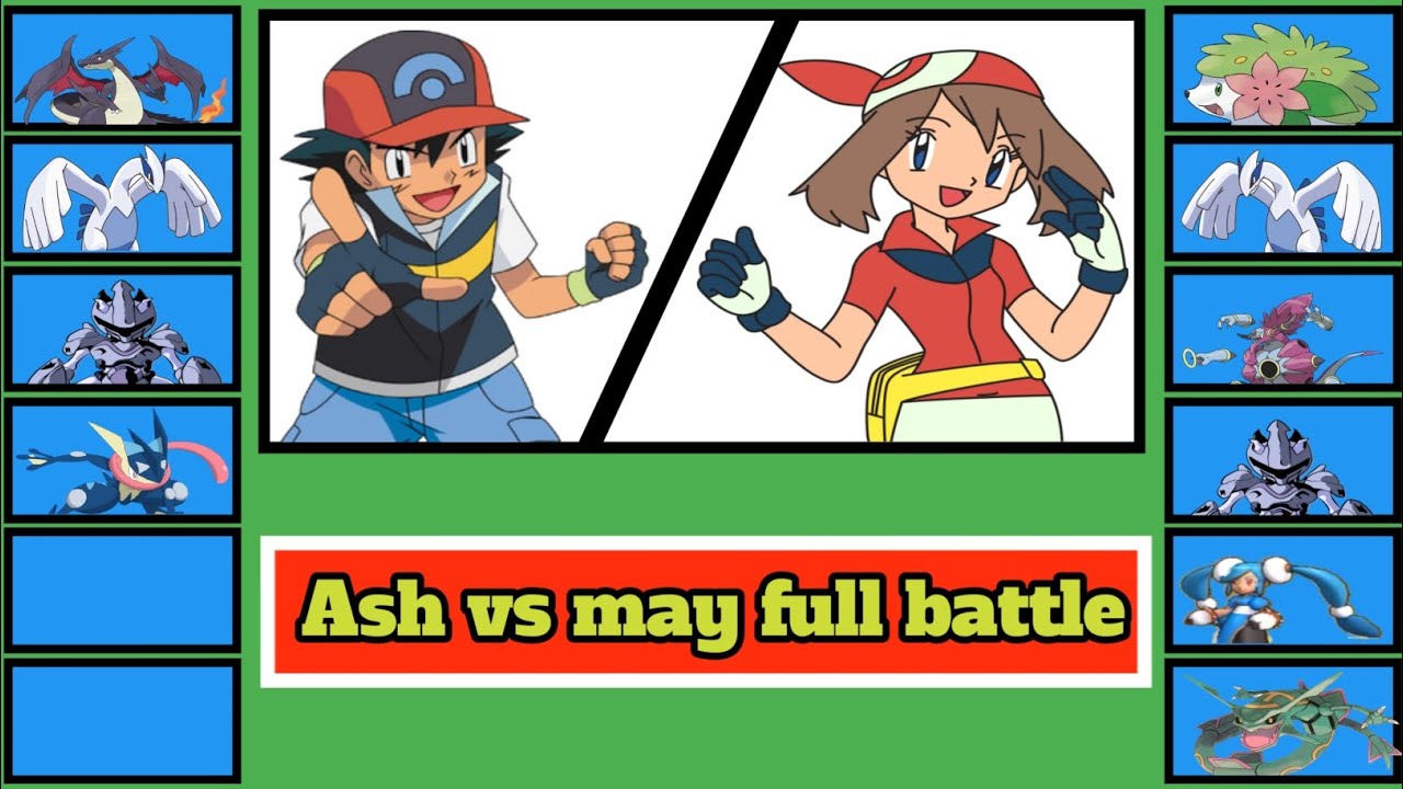 Ash vs May full battle in Monster honor fight - YouTube