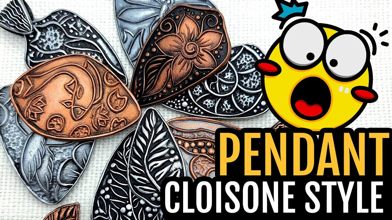 Unique Cloisonné Textures Quick and Easy Cloisonné Pendants - Polymer ...