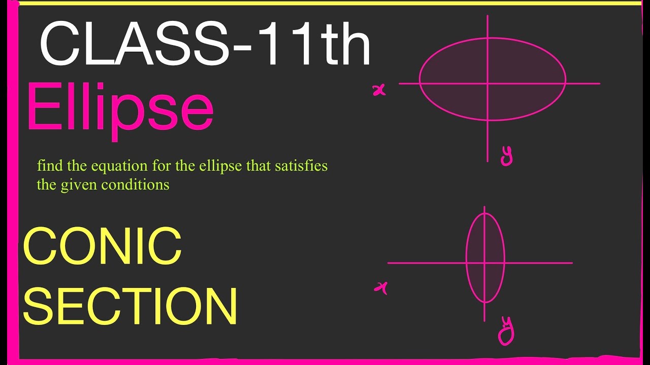 Class 11| ellipse | ncert solution - YouTube