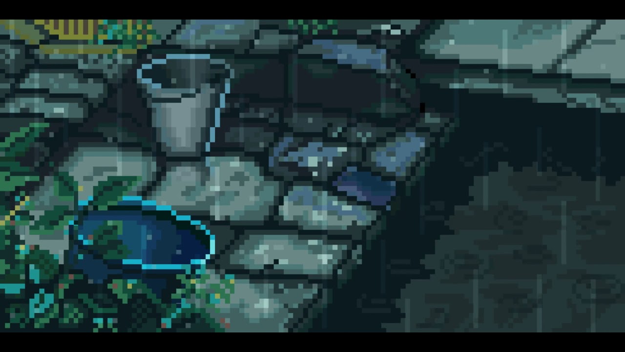 Relaxing Rain Pixelart Video - Raindrop - YouTube