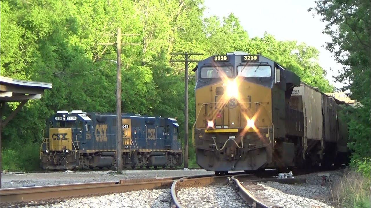 CSX ES44AH 3239 w/ Sick K5HL Leads Manifest Q648-04 on 5/5/21 - YouTube