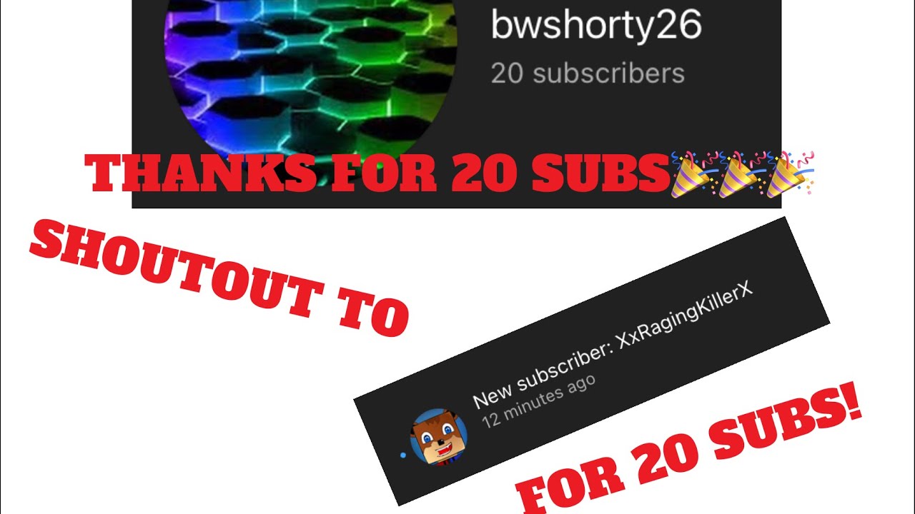 THANKS FOR 20 SUBS🎉🎉 - YouTube