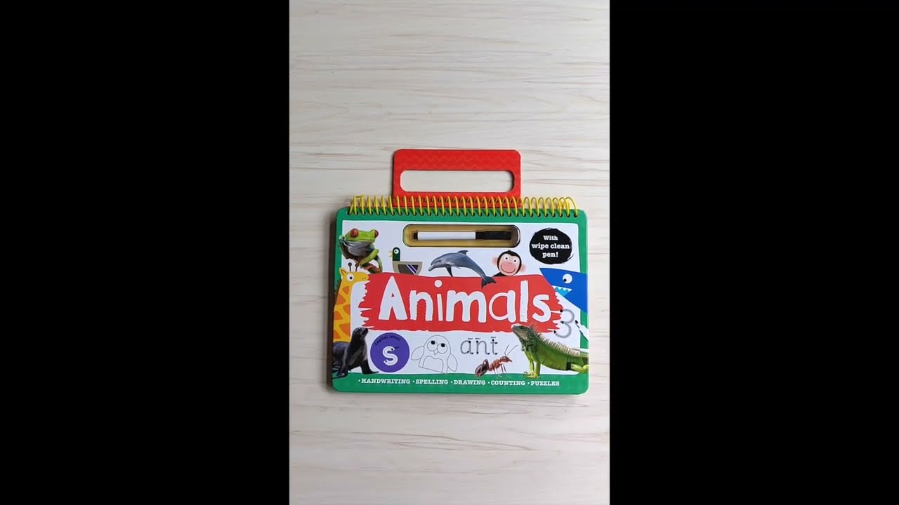 Animals Wipe-Clean Activity Book - YouTube