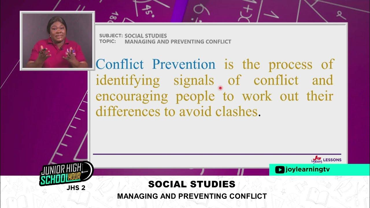 JHS 2 - Social Studies - Managing and Preventing Conflict - YouTube