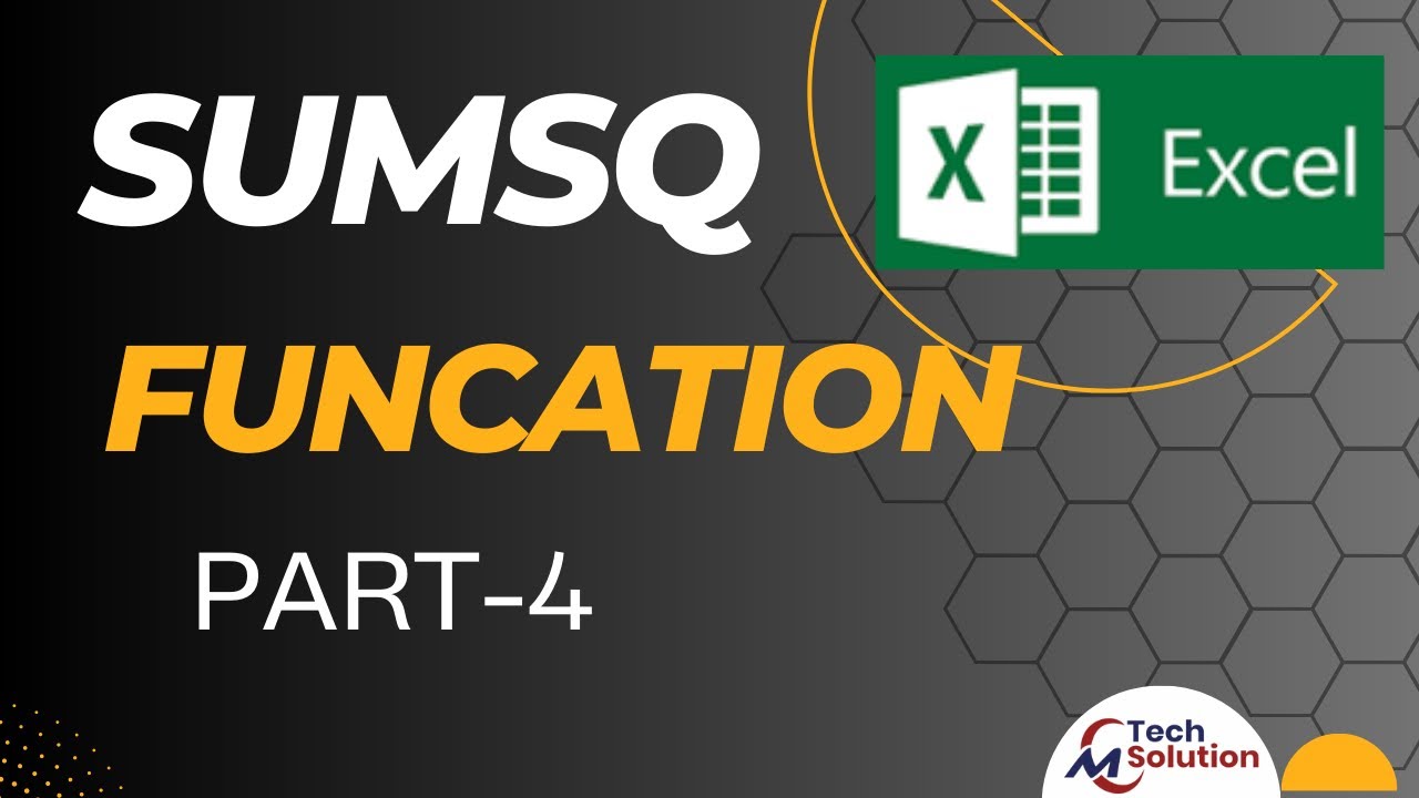 Sumsq Excel Formula Sumsq Function Excel Sumsq Excel Marathi Youtube