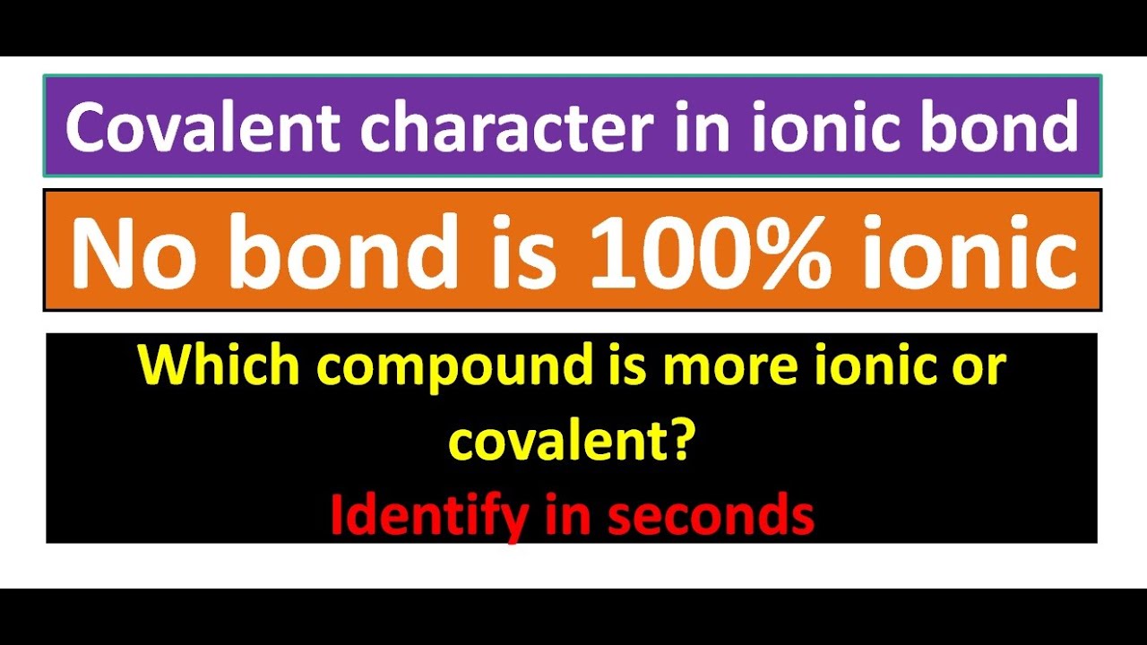 MDCAT-75 || Covalent character in ionic bond || Why no bond is 100% ionic? Maximum ionic ...