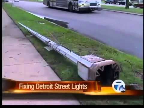 Fixing Detroit's street lights - YouTube