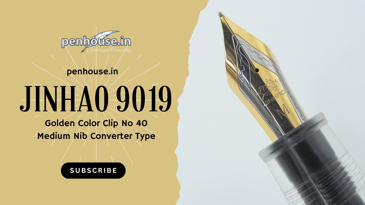 Jinhao 9019 Transparent Body With Golden Color Clip No 40 Medium Nib ...