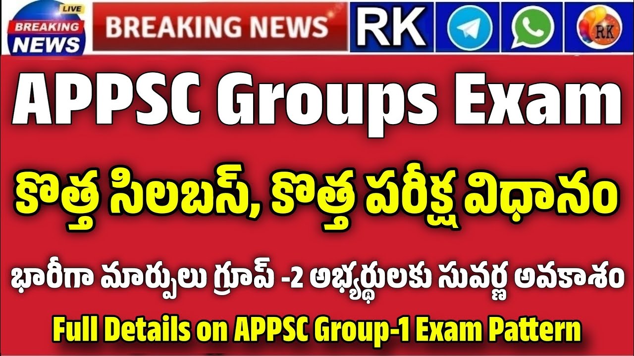 APPSC Groups సిలబస్ పై భారీ మార్పులు | Group-2 అభ్యర్థులకు మంచి అవకాశం ...