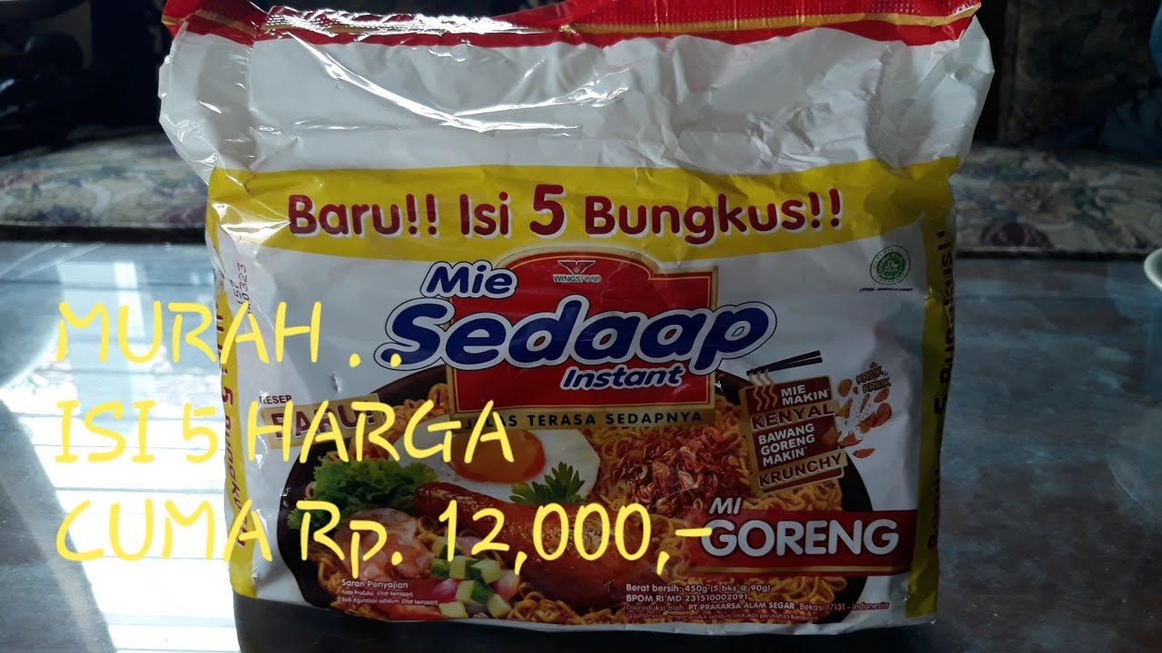 REVIEW : MIE SEDAP GORENG ISI 5 - YouTube
