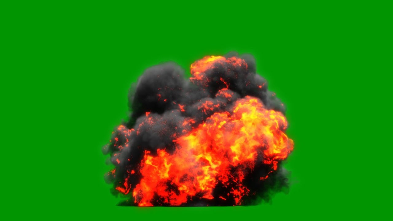 Simple Explosion Green Screen 10 - YouTube