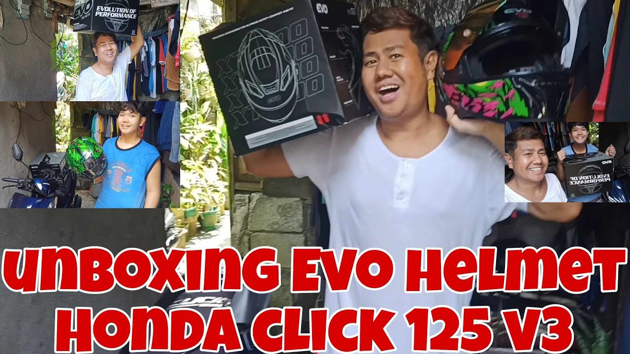 UNBOXING EVO HELMET 2023 NEW VERSION THE ALL NEW HONDA CLICK 125 ...