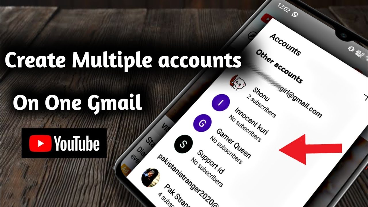 How To Create Multiple YouTube account on One Gmail | Create Unlimited ...