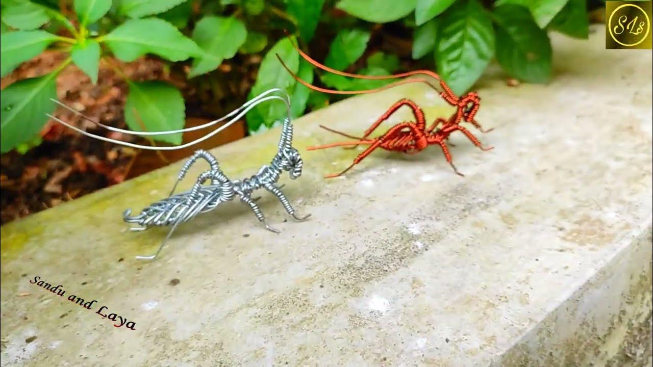 How to make a Grasshopper with Copper Wire, Handmade DIY - YouTube