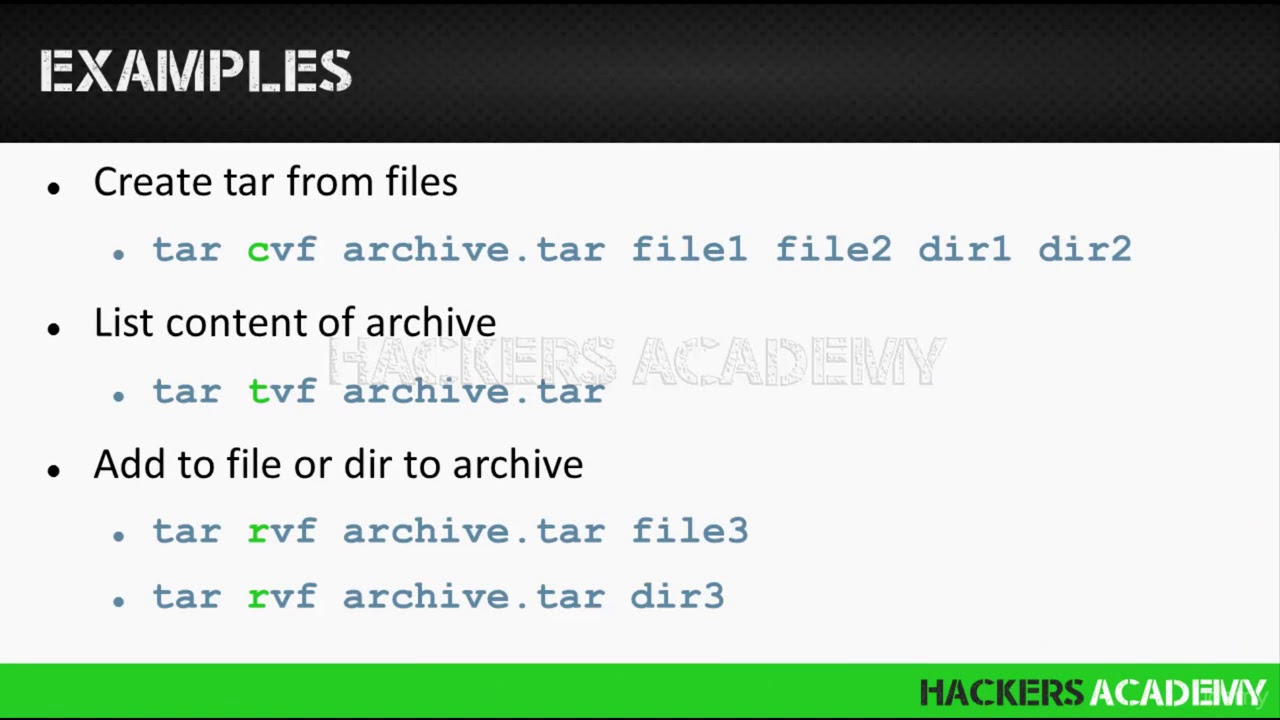 Kalilinux Chapter 2 18 Archiving Files And Directories Youtube
