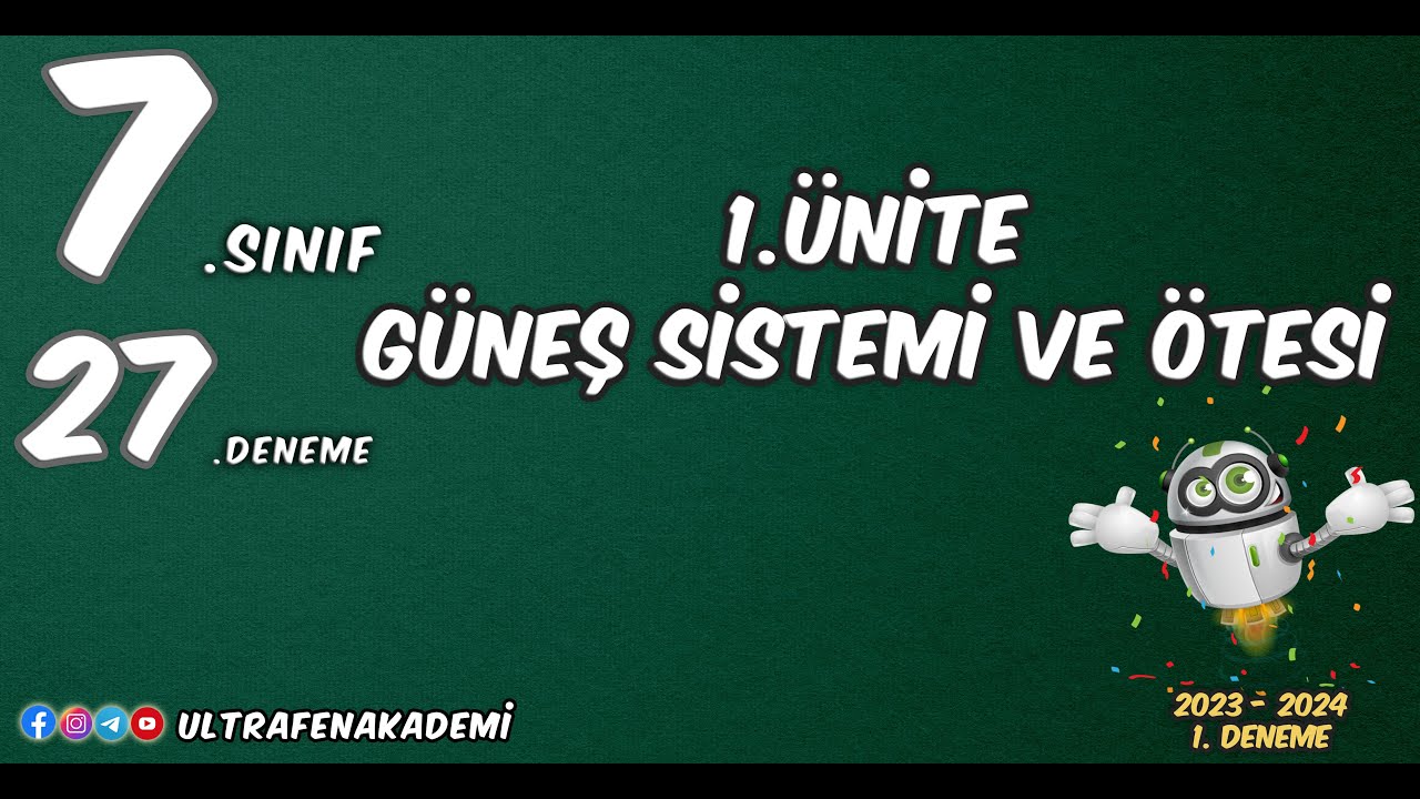 ULTRAFEN 7.Sınıf 27.Deneme soru çözümleri (2023-2024-1) - YouTube