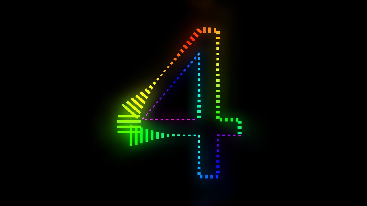 Number Four | Audio Spectrum Visualizer Green Screen HD - YouTube